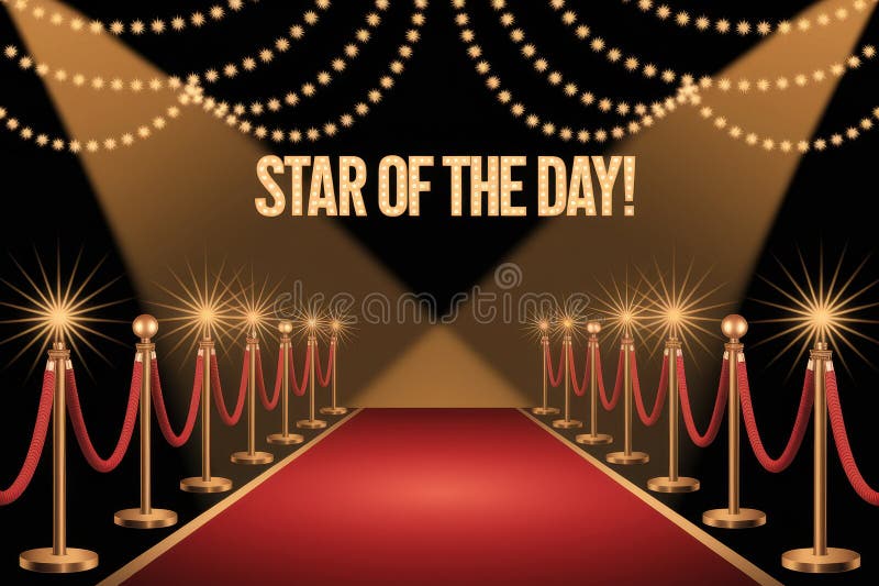 Red Carpet Event with Spotlight and Starry Night Theme Stock ...