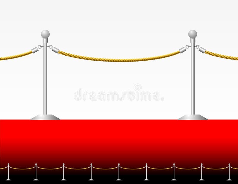 Red carpet fence stock vector. Illustration of pillar - 7739977