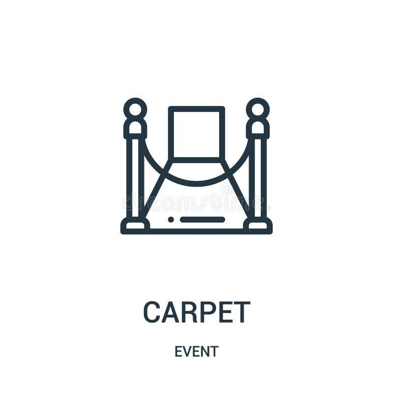Red Carpet Icon Vector from Event Collection. Thin Line Red Carpet ...