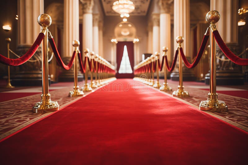 Red Carpet Movie Night Party Fun Stock Illustration - Illustration of ...