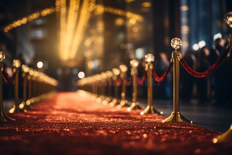 Red Carpet in the Night City. Red Carpet in the City Stock Photo ...