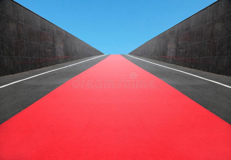 Red carpet path stock photo. Image of opened, leadership - 27353838