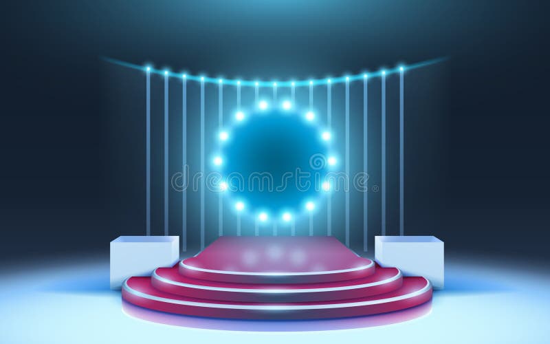 Red Carpet Podium Room, Show Platform Scene, Studio Presentation ...