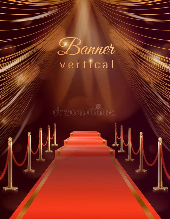 Red Carpet Realistic 3d Banner Stock Illustration - Illustration of ...