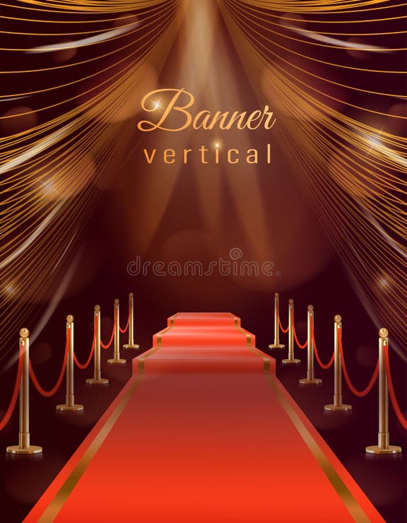 Red Carpet Realistic 3d Banner Stock Illustration - Illustration of ...