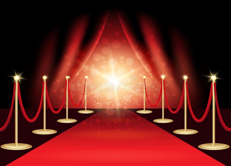 The Red Carpet stock vector. Illustration of glow, luxury - 120127323