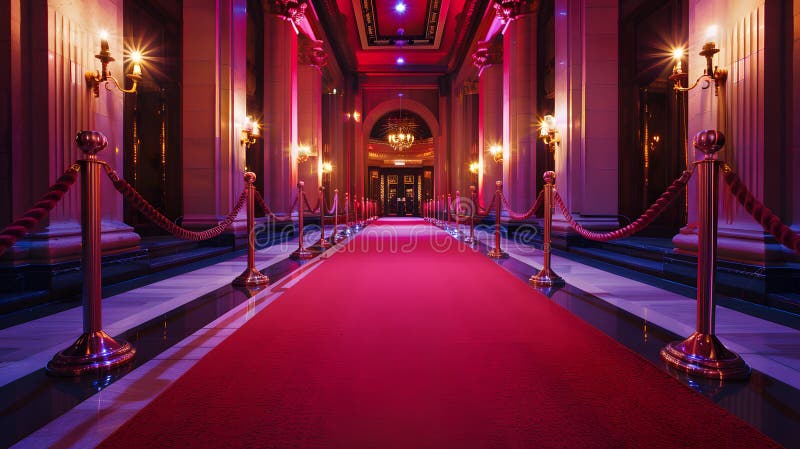 The Red Carpet in the Royal Palace Stock Illustration - Illustration of ...