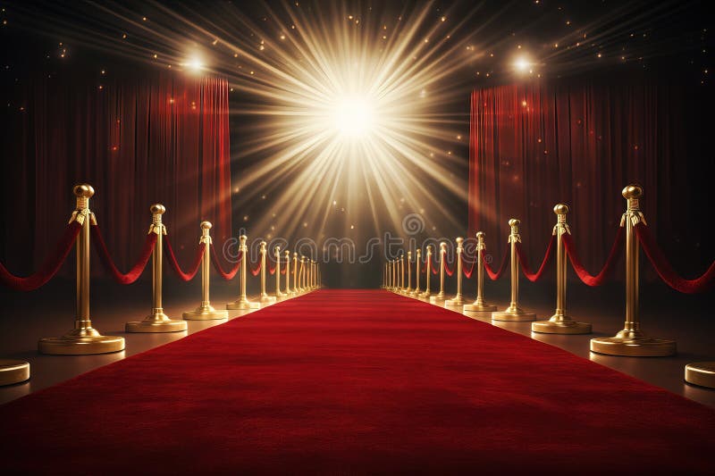 Red Carpet To Award Event Background Generative AI Stock Illustration ...
