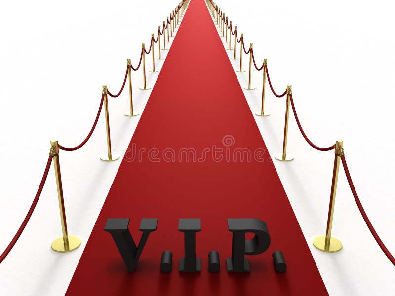 Red carpet with V.I.P stock illustration. Illustration of performance ...