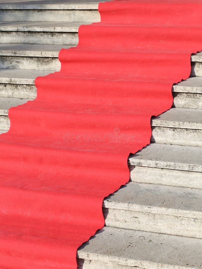 Red Carpet on the Wide Steps Stock Image - Image of celebrities, carpet ...