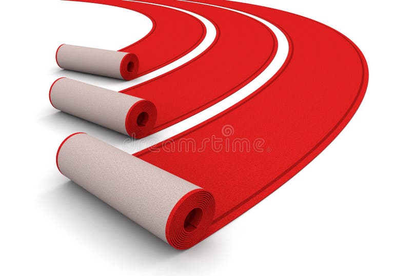 Red Carpets (clipping Path Included) Stock Illustration - Illustration ...