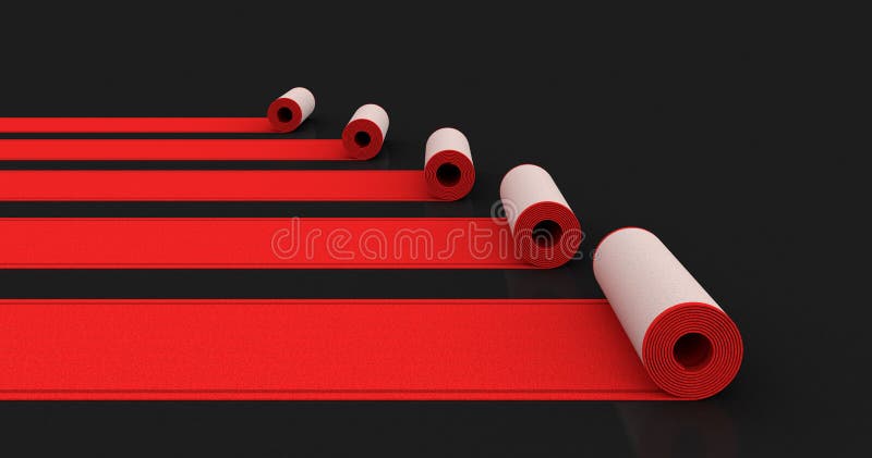 Red Carpets (clipping Path Included) Stock Illustration - Illustration ...