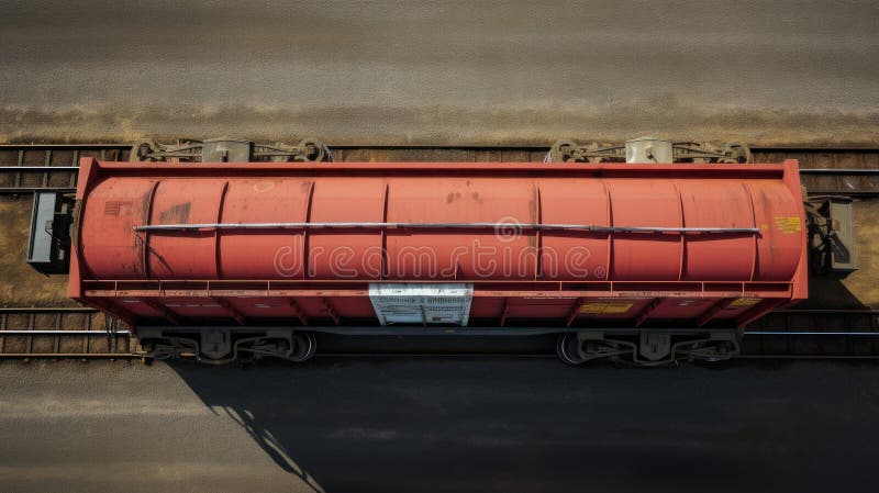 The Red Carriages of the Railway Train Ride on the Rails ...