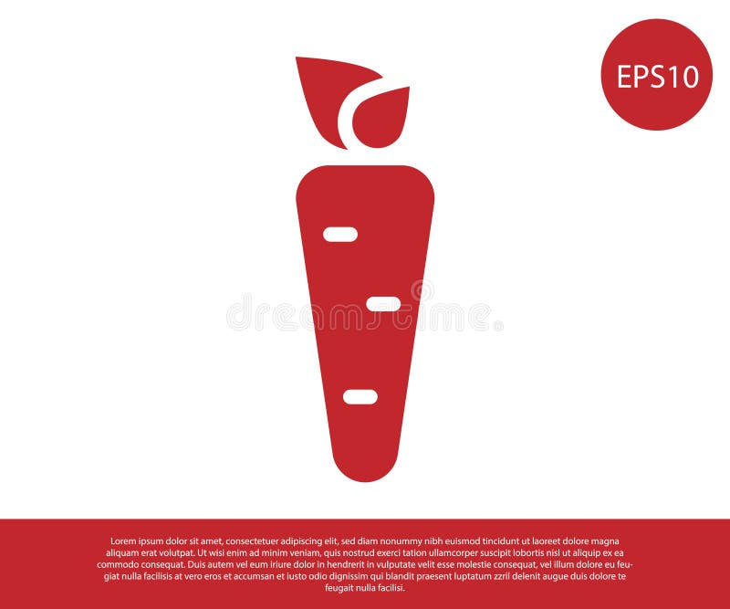 Red Carrot Icon Isolated on White Background. Vector Stock Vector ...
