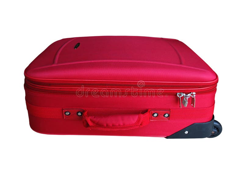 Red Carry-on Luggage stock photo. Image of handle, luggage - 5568622