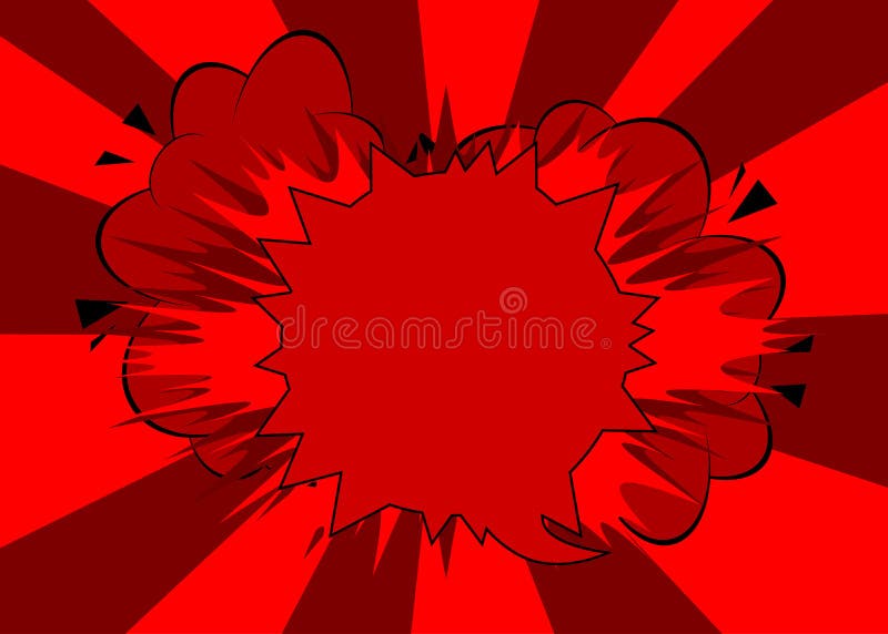 Red Cartoon Background, Comic Book Abstract Backdrop. Retro Vector ...