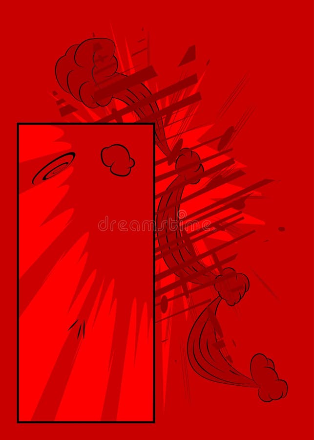 Red Cartoon Background, Comic Book Abstract Backdrop. Retro Vector ...