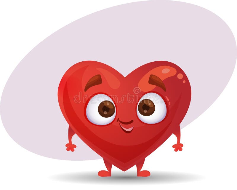 A red cartoon heart stock illustration. Illustration of 14th - 305395374