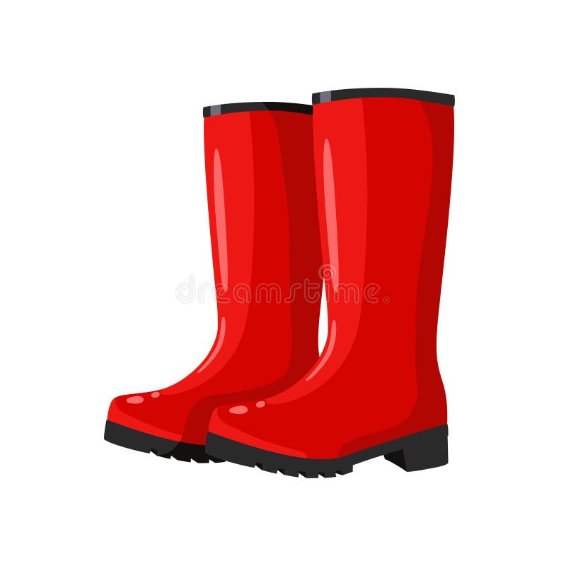 Pair Red Rubber Boots Stock Illustrations – 750 Pair Red Rubber Boots ...