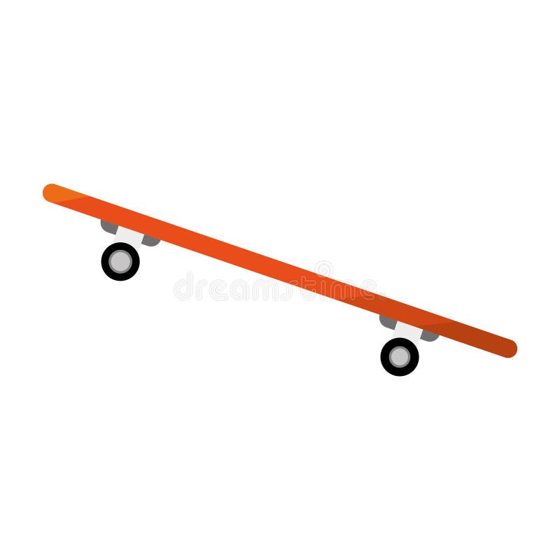 Red Cartoon Skateboard with Wheels. Vector Stock Illustration ...