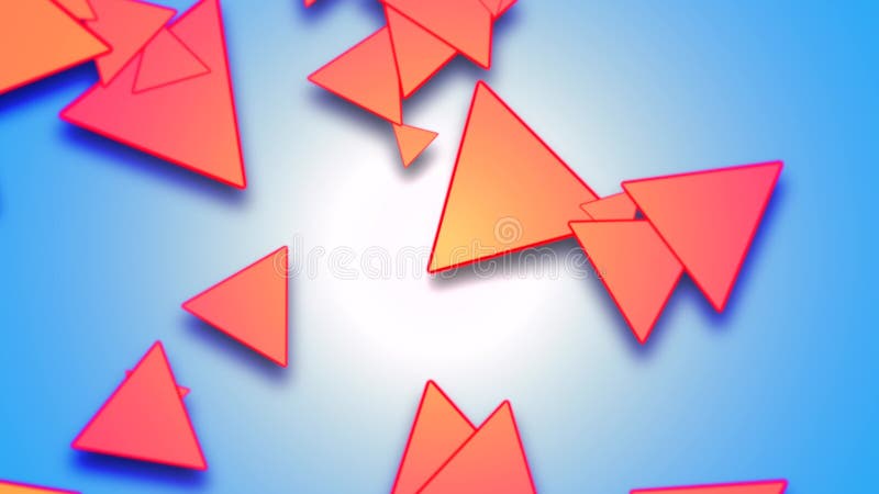 Red Cartoon Triangles Pattern on Blue Texture Stock Video - Video of ...