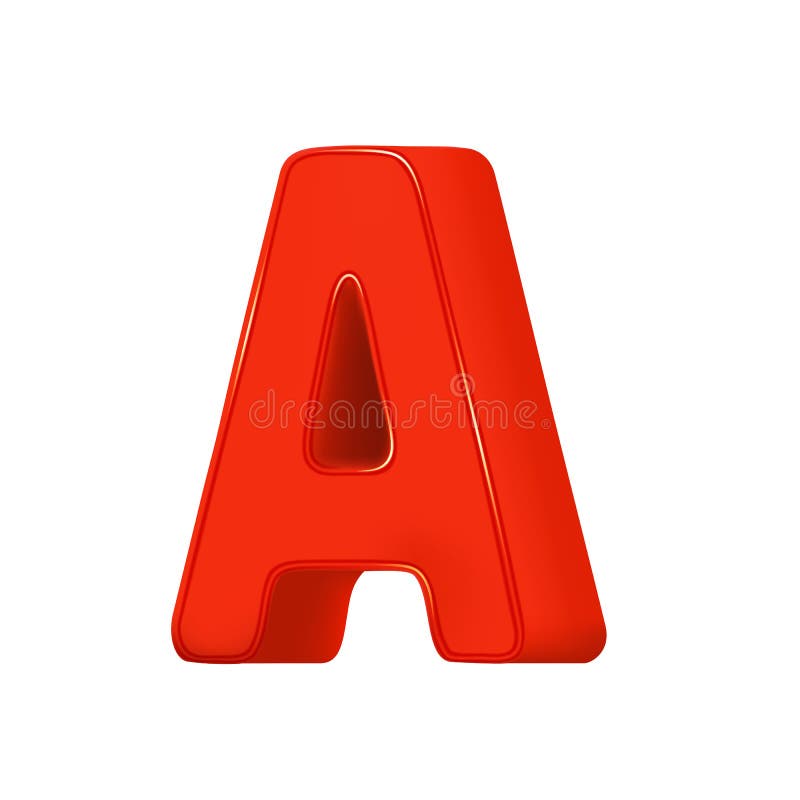 Red, Cartoon and Volumetric Letter. Vector Logo Stock Vector ...