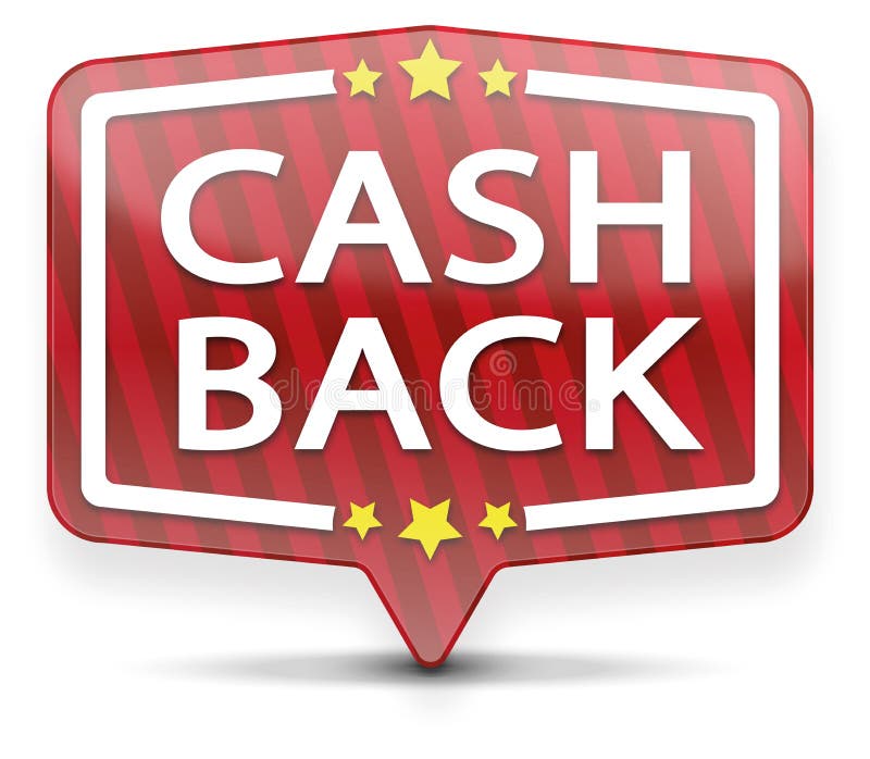 Red Cash Back Web Paper Vector Label Badge on White Stock Illustration ...