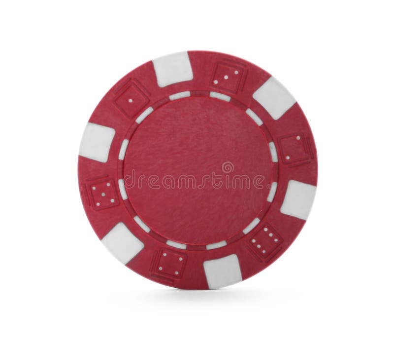Red Casino Chip Isolated on White. Poker Game Stock Photo - Image of ...