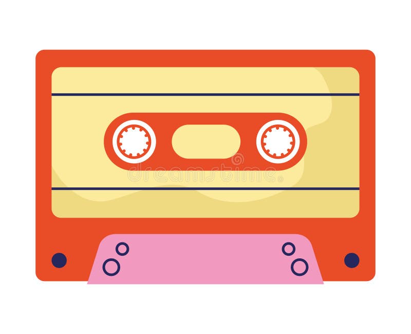 Red cassette design stock vector. Illustration of music - 258450347