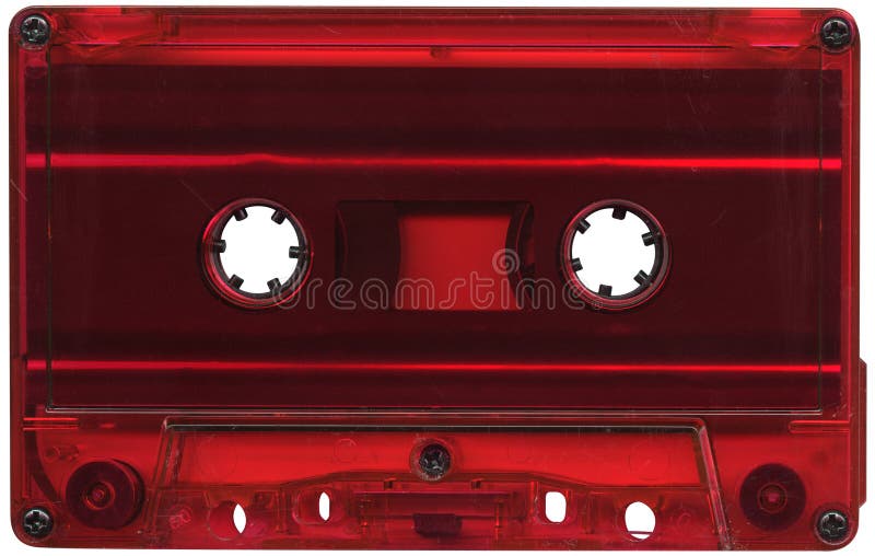 Red cassette tape stock image. Image of 1990s, data, aged - 7658081