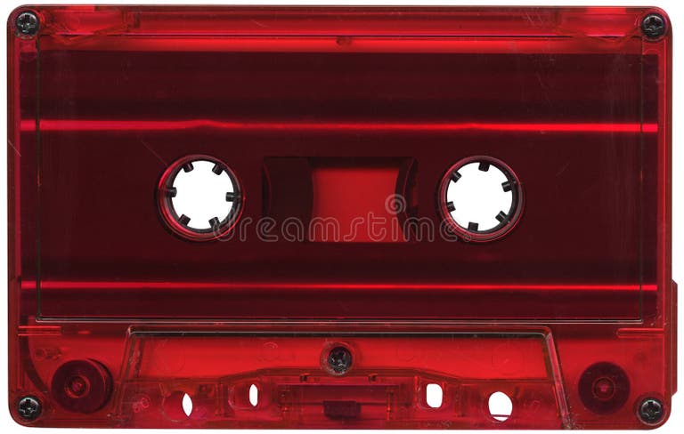 Red cassette tape stock image. Image of 1990s, data, aged - 7658081