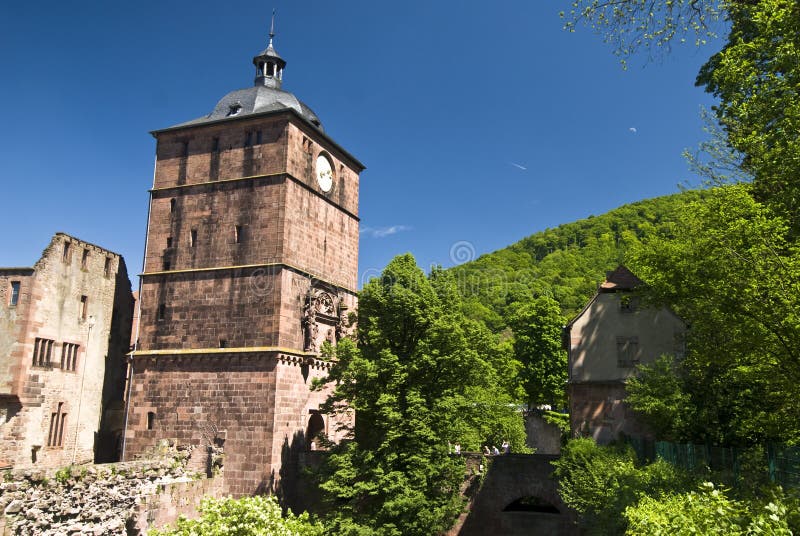 Heidelberg Red Castle stock image. Image of touristic - 10235377