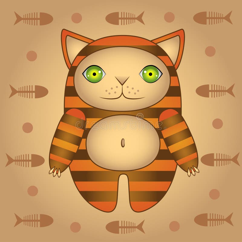 The red cat stock vector. Illustration of abstract, broun - 26300961