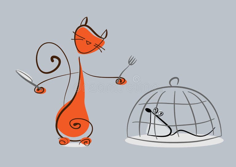 Cartoon Cat Catch Mouse Stock Illustrations – 205 Cartoon Cat Catch ...