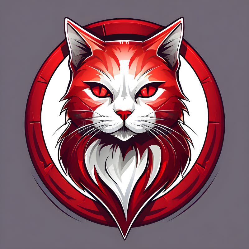 Red Cat Logo stock illustration. Illustration of siamese - 318840432