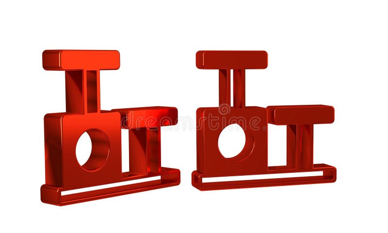 Red Cat Scratching Post with Toy Icon Isolated on Transparent ...