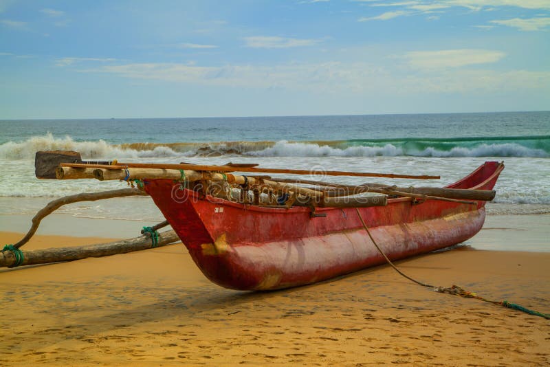 Red Catamaran stock image. Image of journey, nature, clouds - 29099877