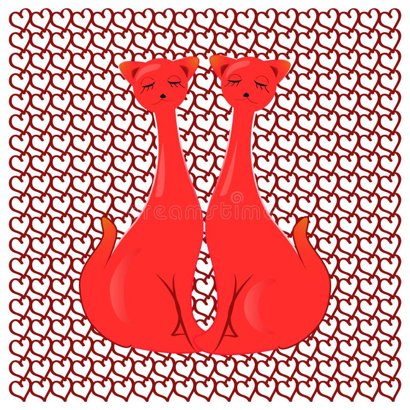 Red cats stock vector. Illustration of icon, domestic - 40365854