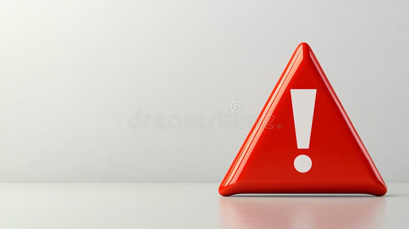 Red Caution Sign with Exclamation Mark Indicating Danger and Important ...
