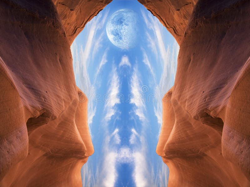 Red cave stock image. Image of reflect, serene, cavern - 122140493