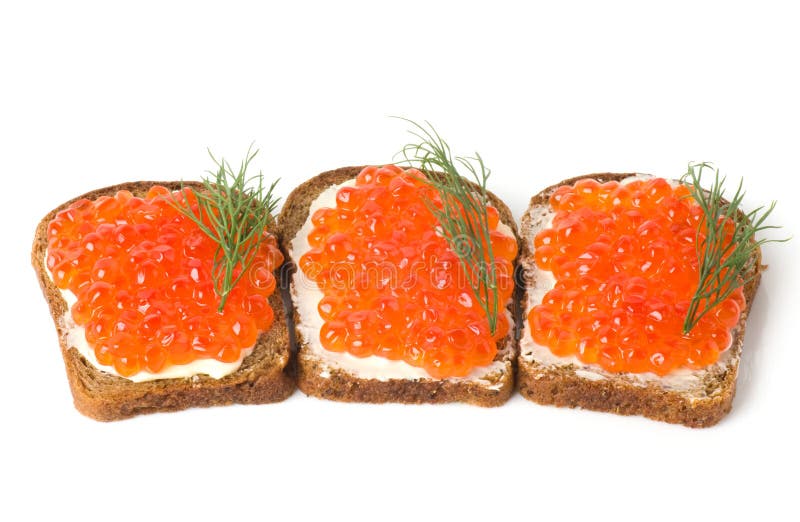 Red caviar with bread stock photo. Image of elite, juicy - 25689478