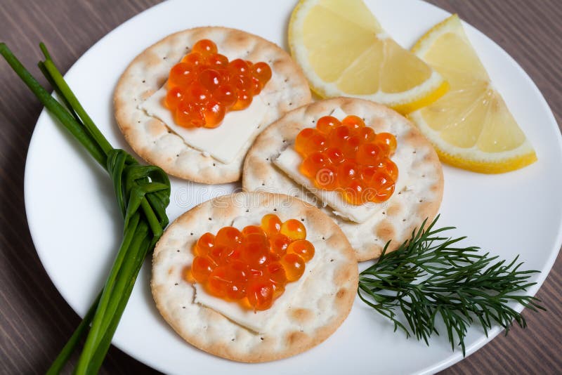 Red Caviar Holiday Breakfast Stock Photo - Image of holiday, buffet ...
