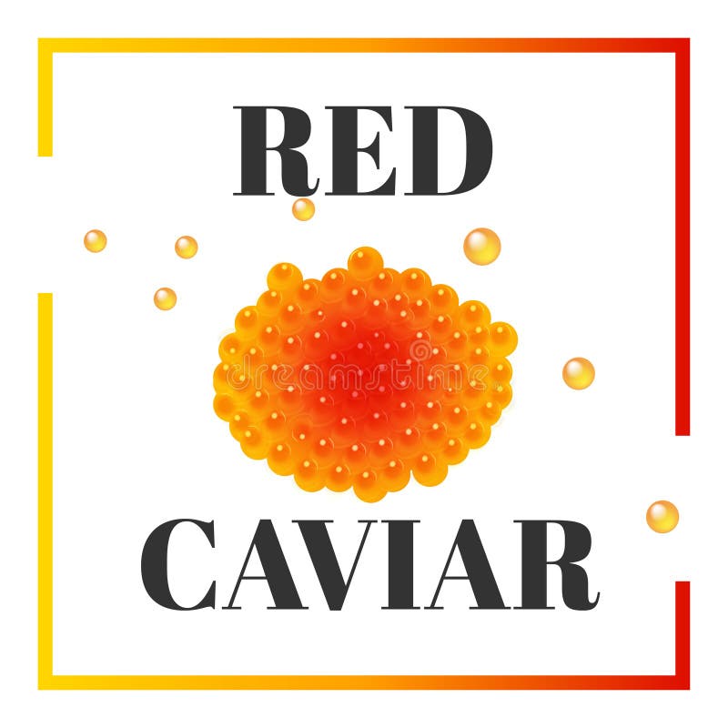 Red Caviar Isolated on White Background Stock Vector - Illustration of ...