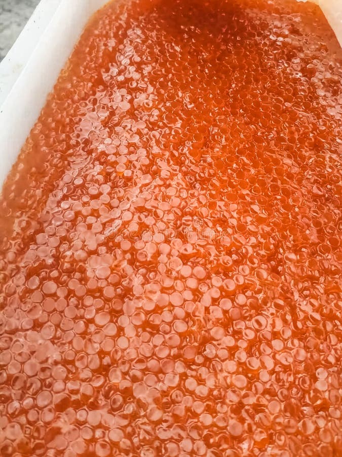 Red Caviar in Plastic Container. Salmon Caviar, Diet Food Stock Photo ... Red Caviar in Plastic Container. Salmon Caviar, Diet Food Stock Photo ...