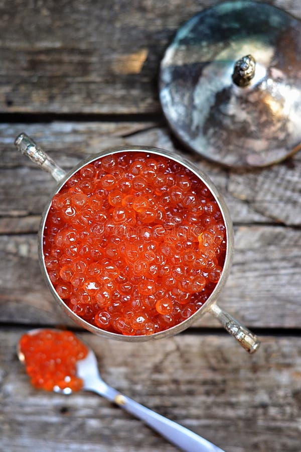 Red caviar stock image. Image of cool, closeup, metallic - 30508473