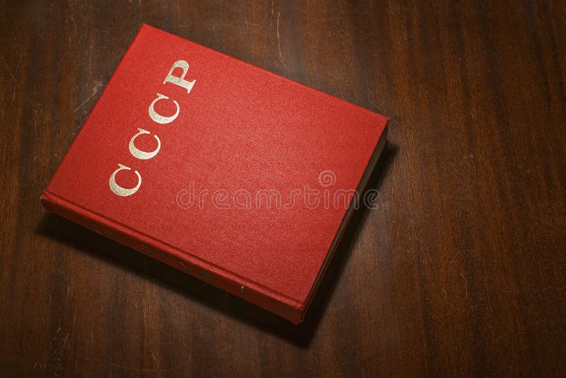Red CCCP book on the table stock image. Image of cover - 62816855