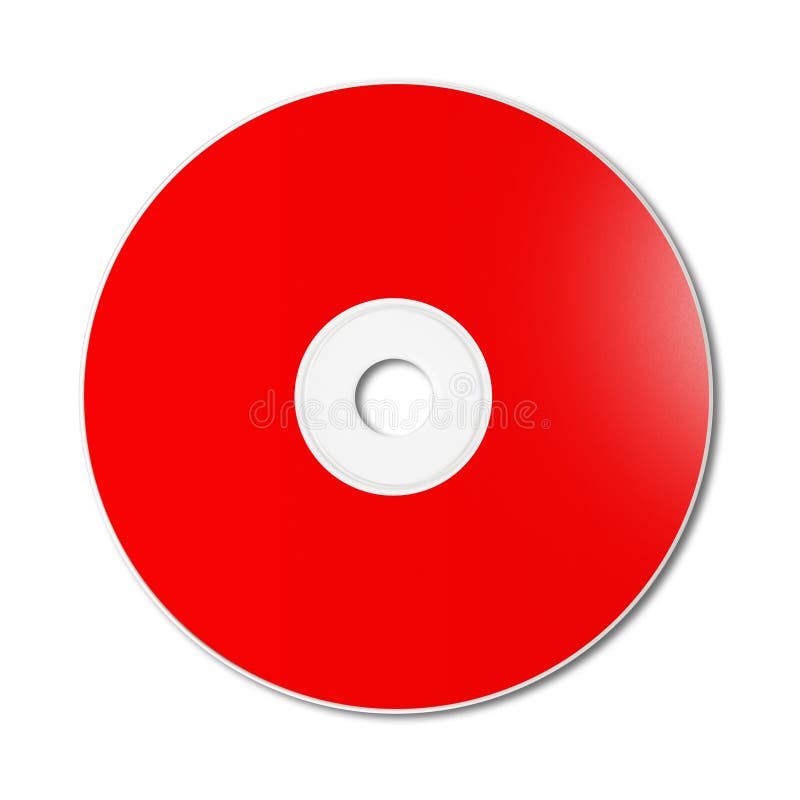 Red CD - DVD Mockup Template Isolated on White Stock Image - Image of ...