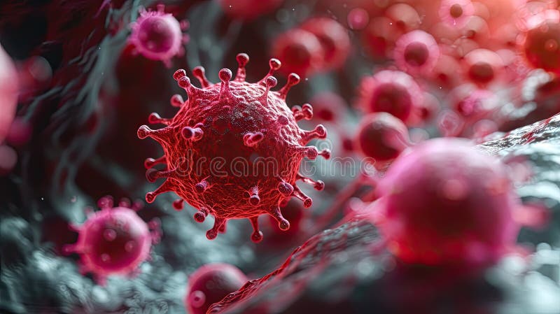 A Red Cell Surrounded by White Blood Cells Move through a Blood Vessel ...