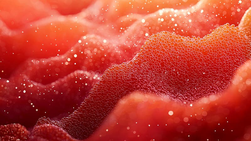 Red Cellular Structure with Small Particles for Medical or Scientific ...