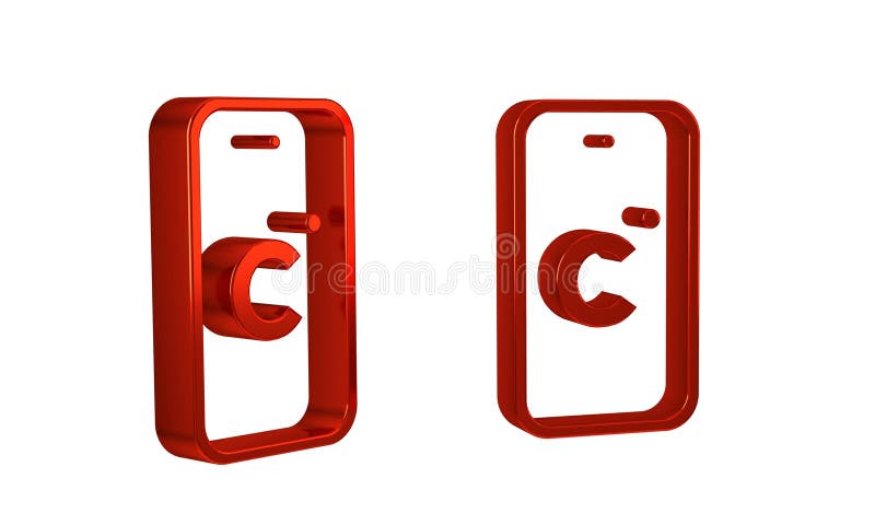 Red Celsius Icon Isolated on Transparent Background. Stock Illustration ...